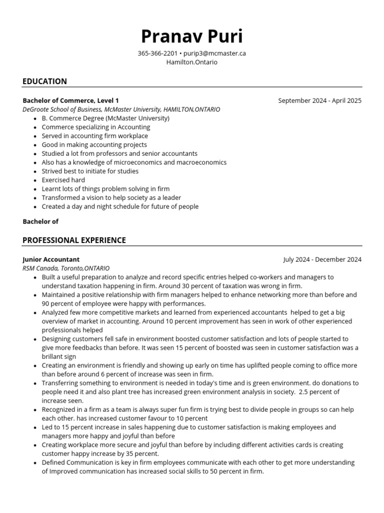 resume 2 (5) | PDF | Business