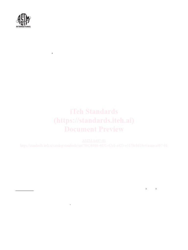 ASTM-A497-01 | PDF | Stress (Mechanics) | Welding