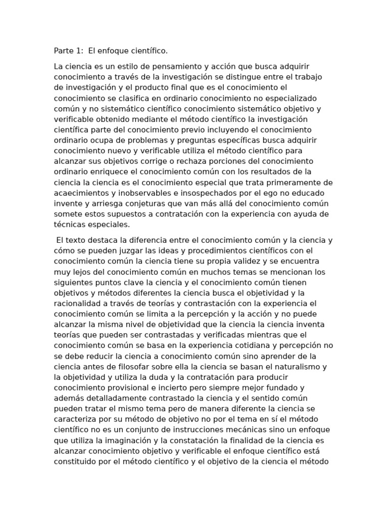 Resumen Capítulos 1 y 2 Libro La Investigación Científica ALSG | PDF | Método científico ...