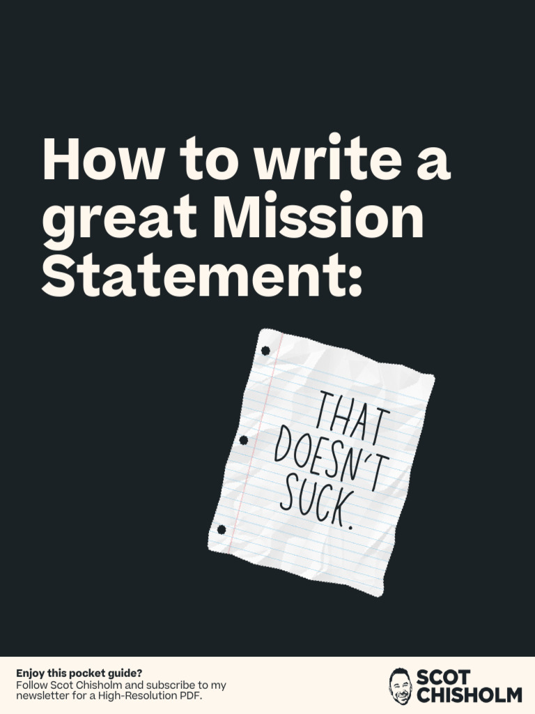 How to Write a Great Mission Statement | PDF