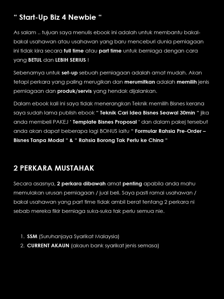 Ebook - Startup Biz 4 Newbie | PDF