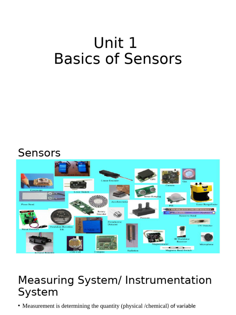 Basics of Sensors characteristics | PDF | Calibration | Accuracy And Precision