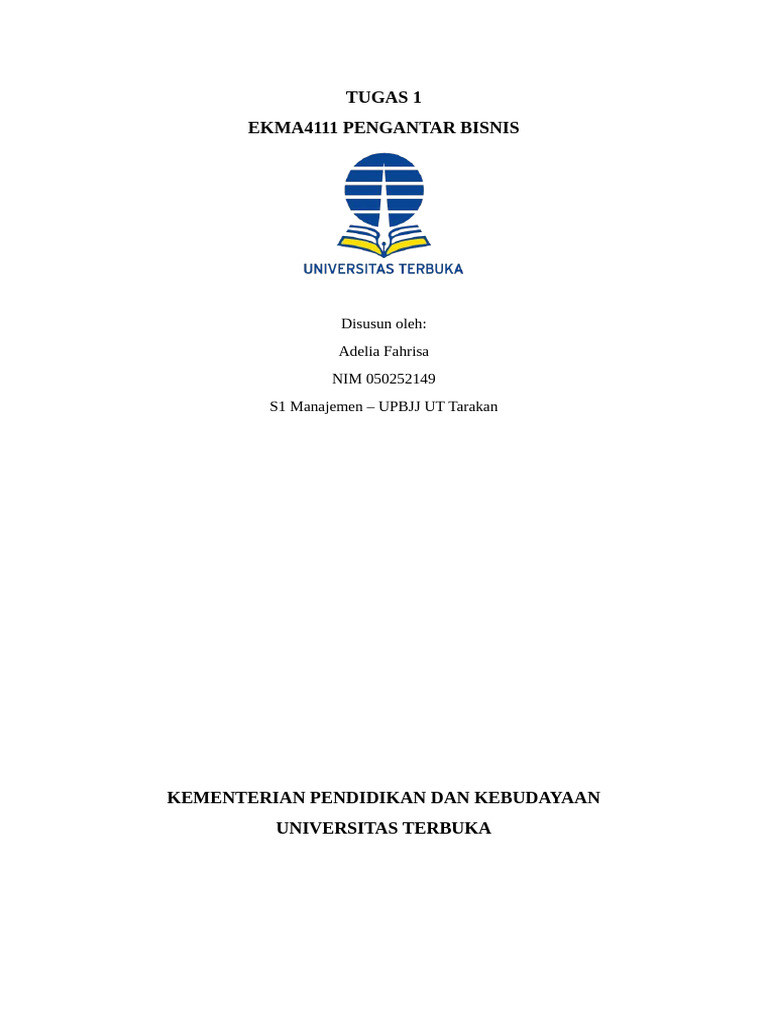 Tugas 1 Sesi 3 Pengantar Bisnis | PDF