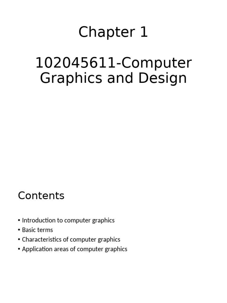 Chapter 1 | PDF | Visualization (Graphics) | Computer Graphics