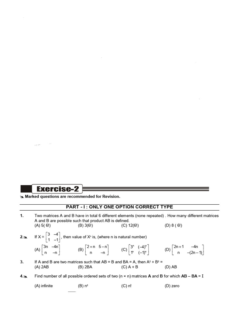 Matrices and Determinants Theory+Exercises+HLP | PDF | Matrix (Mathematics) | Algebra