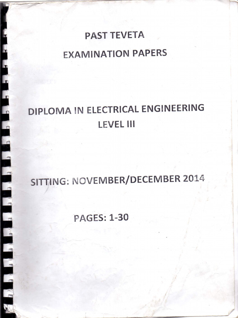 Diploma in Electrical Engineering Level III November-December 2014 | PDF