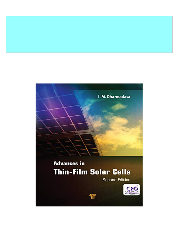 Instant ebooks textbook Advances in thin film solar cells Second ... Instant ebooks textbook Advances in thin film solar cells Second ...