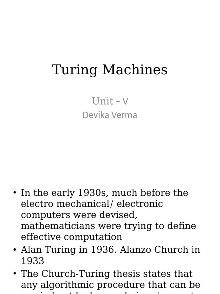 2019-20 - Turing Machines | PDF | String (Computer Science) | Computer Science