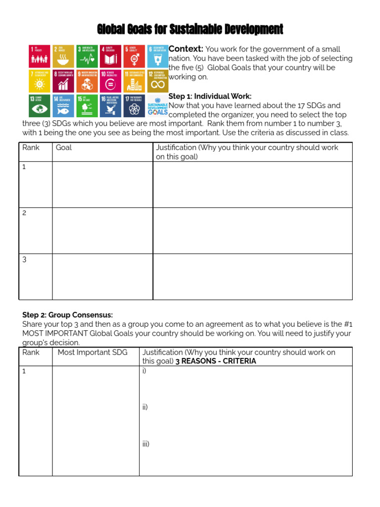 5c. GlobalGoalsOrganizer | PDF