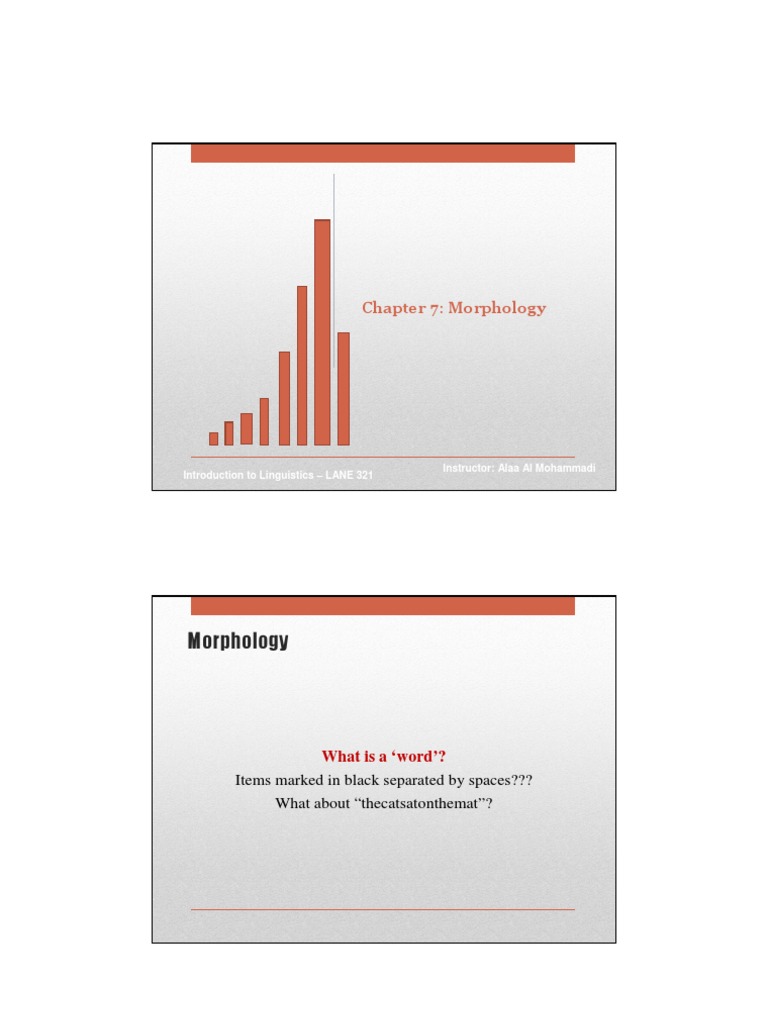 Lecture 10 Morphology 2 Pdf Morphology Linguistics Word