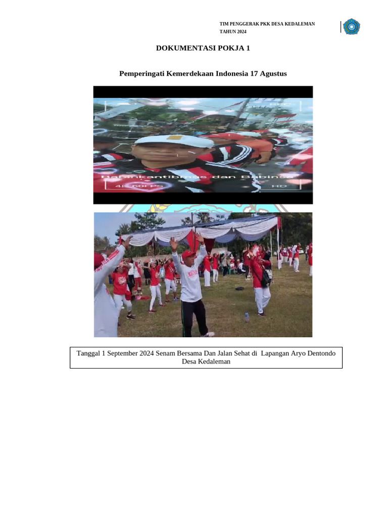 Dokumentasi Pokja 1 | PDF