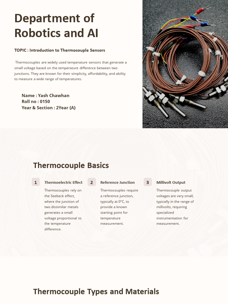 Robot Sensor PPT (1) | PDF | Thermocouple | Electricity