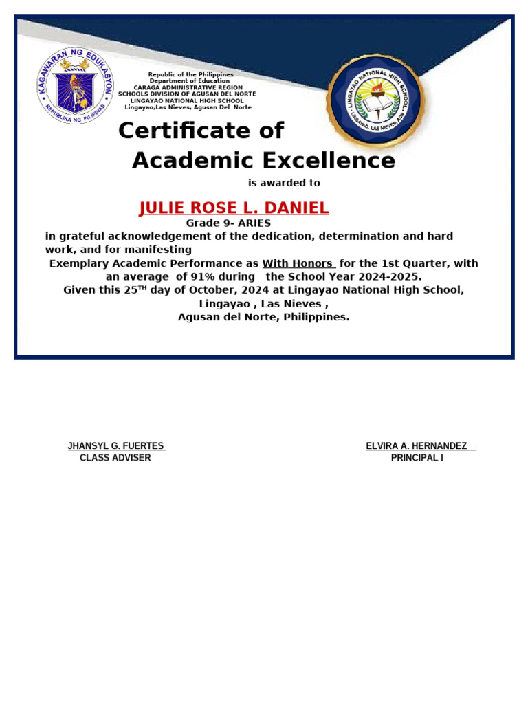 Award Certificate Aries C | PDF