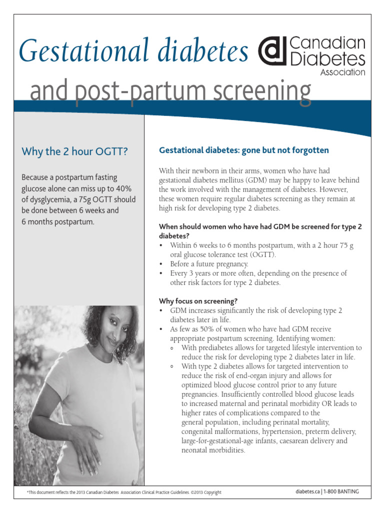 Gestational Diabetes Postpartum Screening | PDF | Gestational Diabetes ...