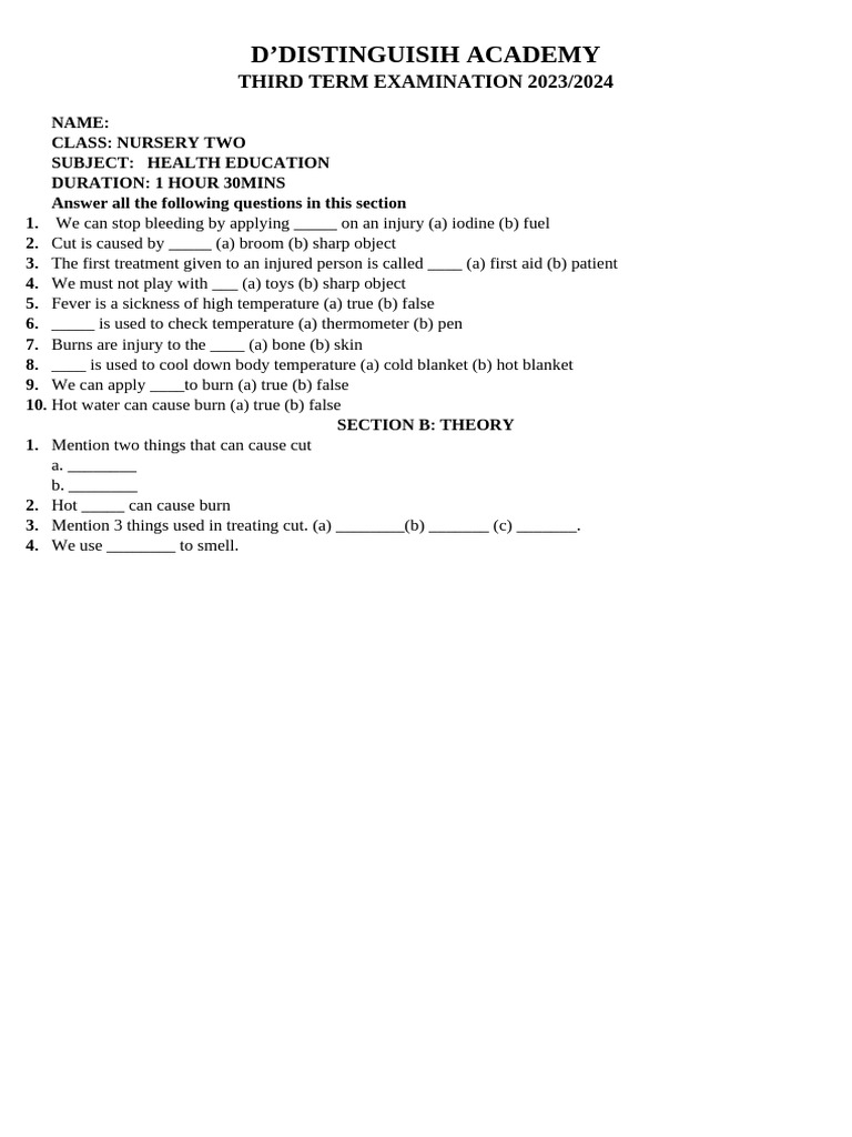 Health Education | PDF