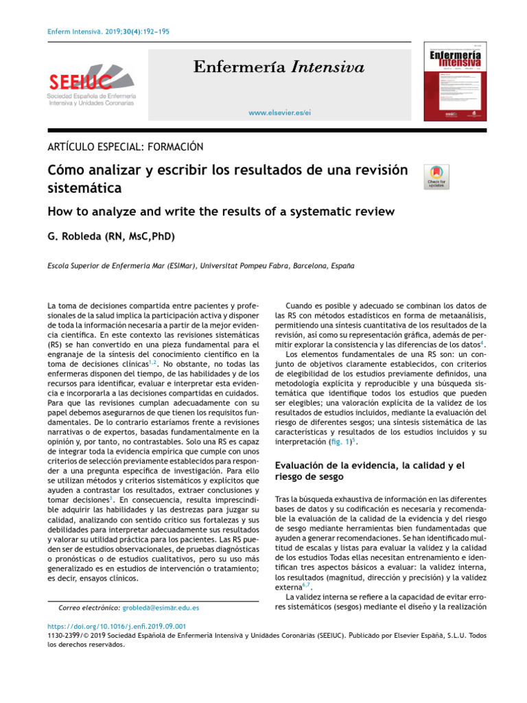 Análisis de Revisión Sistemática | PDF | Metaanálisis | Validez ...
