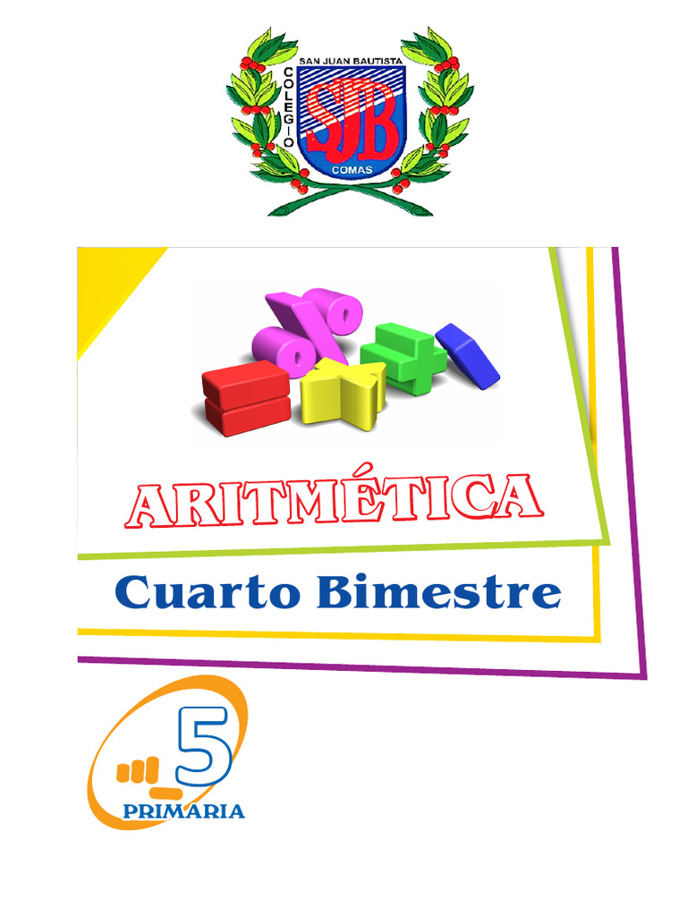 Boletín 5to Primaria - Arit - Iv Bim 2024 SJB | PDF | Matemáticas