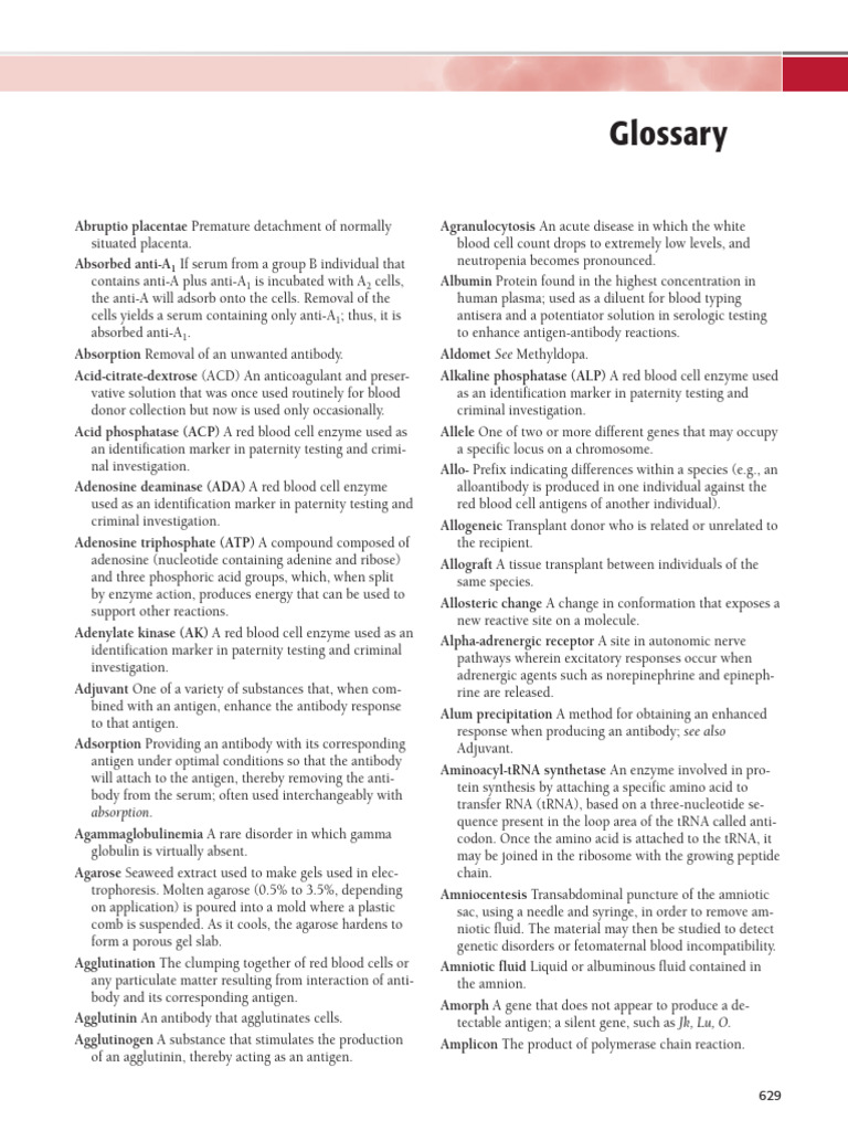 [BB] GLOSSARY | PDF | Antibody | Dna