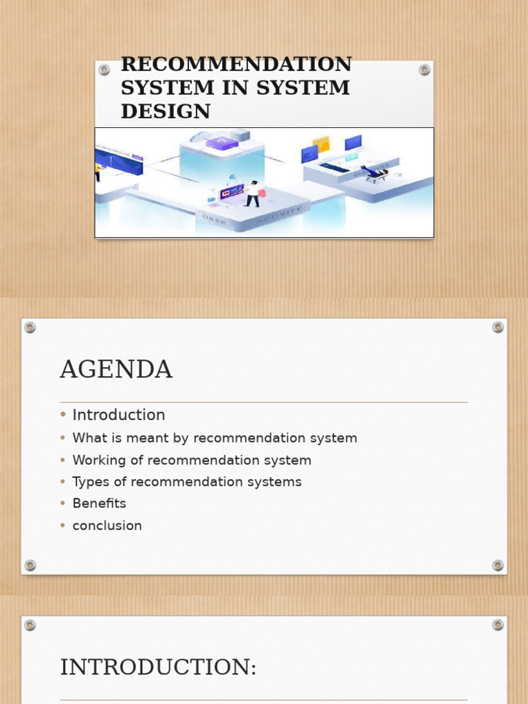 RECOMMENDATION SYSTEM IN SYSTEM DESIGN ppt | PDF | Communication | Computing