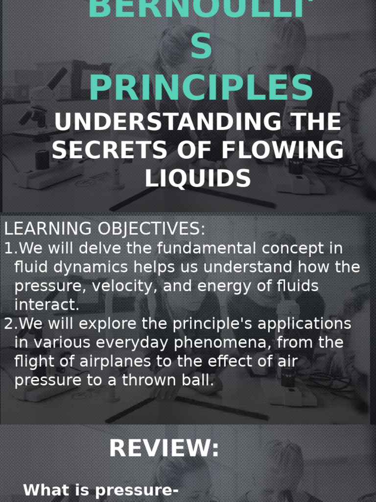 Bernoulli's Principles | PDF | Turbine | Pressure