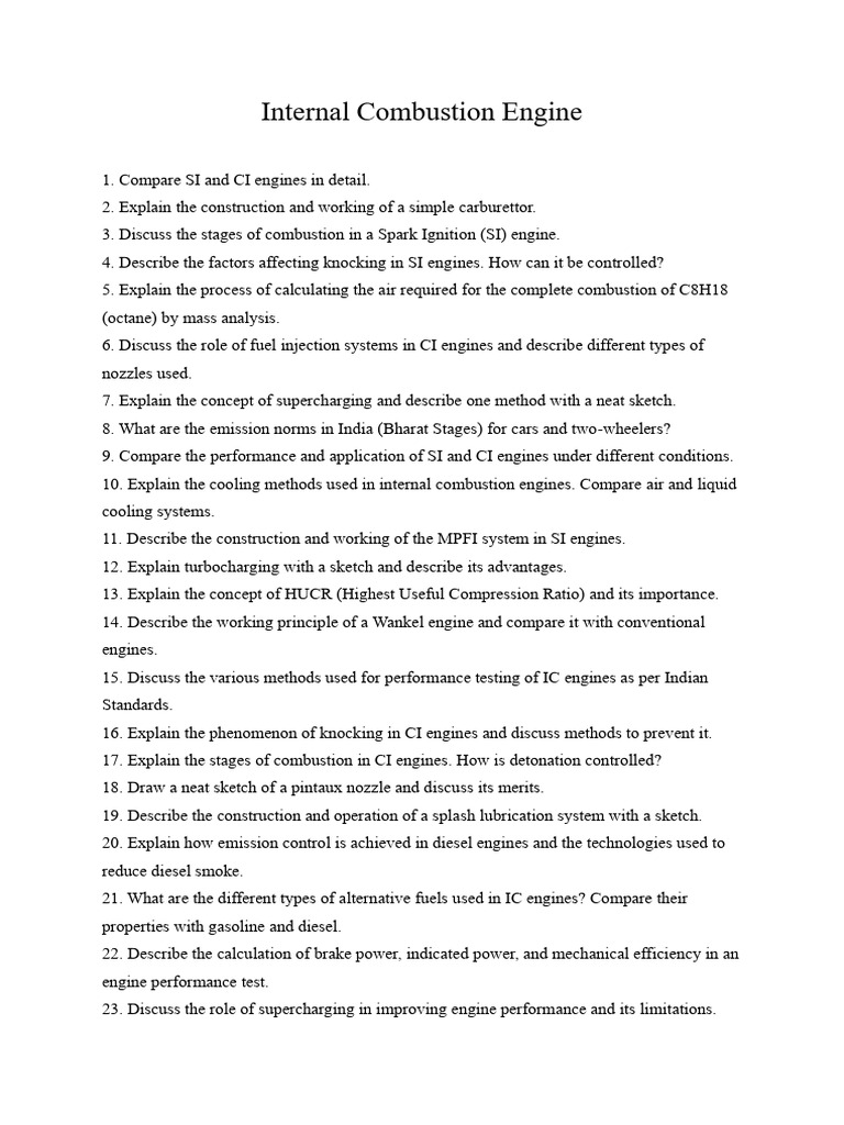 Assignment | PDF | Internal Combustion Engine | Engines