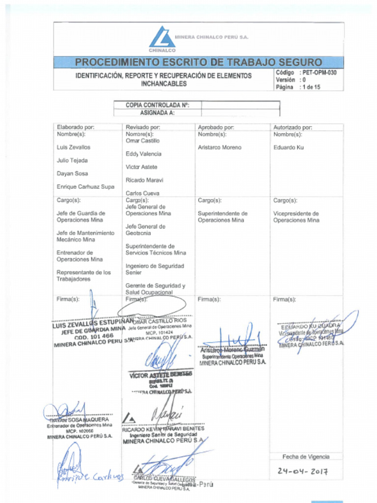 PET-OPM-030 Identificación, Reporte y Recuperación Elementos ...