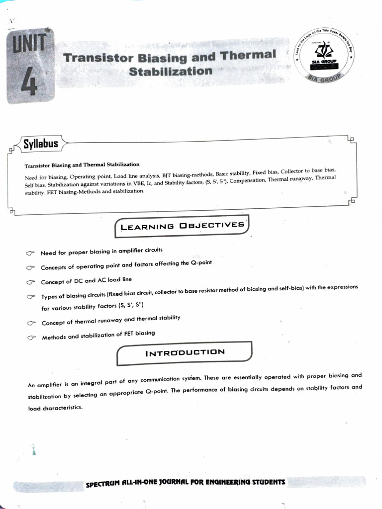 Edc U 4 Important Questions | PDF