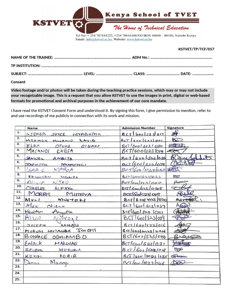 TP Consent Form | PDF