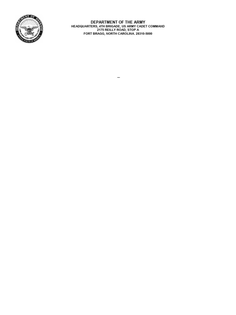 Memo Policy Incident Report | PDF | United States Military Academy ...