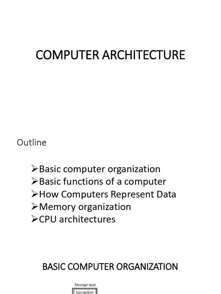 Computer Architecture | PDF | Computer Data Storage | Random Access Memory