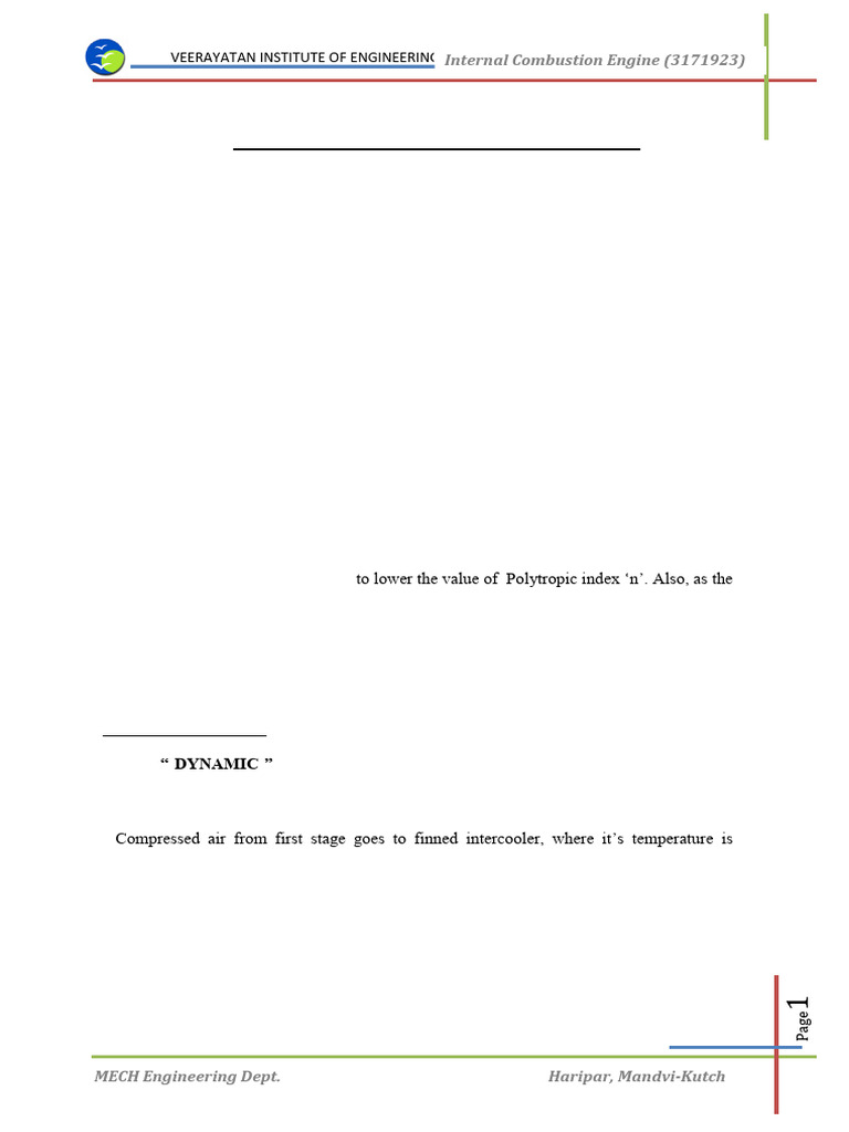 IC Practical For Gtu Preparation | PDF | Engines | Internal Combustion ...