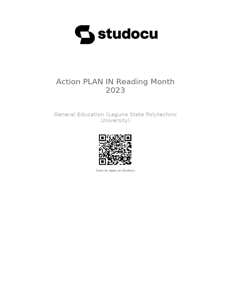 2023 Reading Month Action Plan | PDF | Education Theory | Cognition