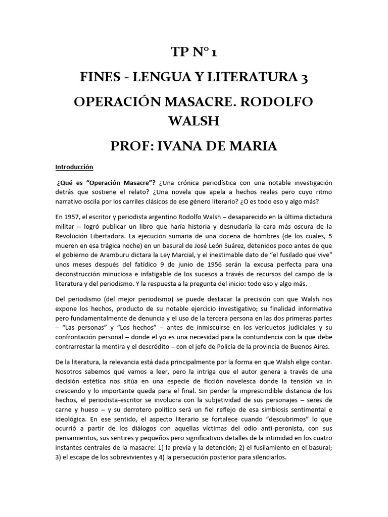 TP N°2 Lengua y Literatura 3 Fines | PDF
