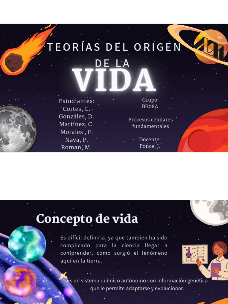 Teorias Del Origen de La PDF | PDF | Organismos | Vida
