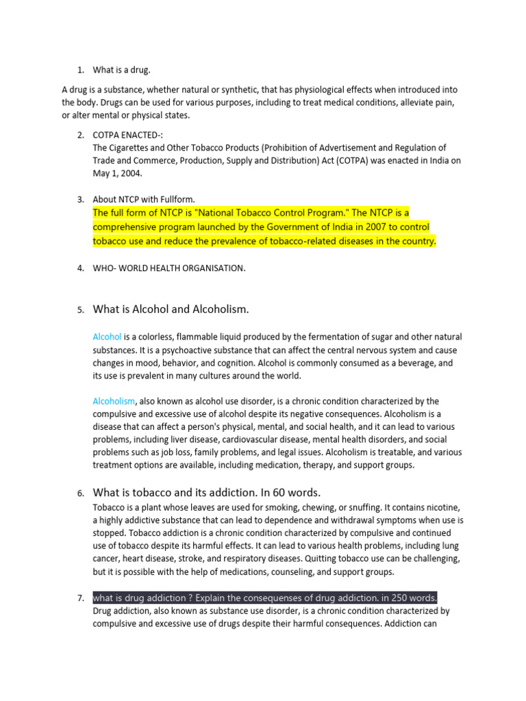 Ethics and Values 3rd Semester IMPORTANT QUESTIONS WITH ANSWERS | PDF | Substance Abuse | Alcoholism