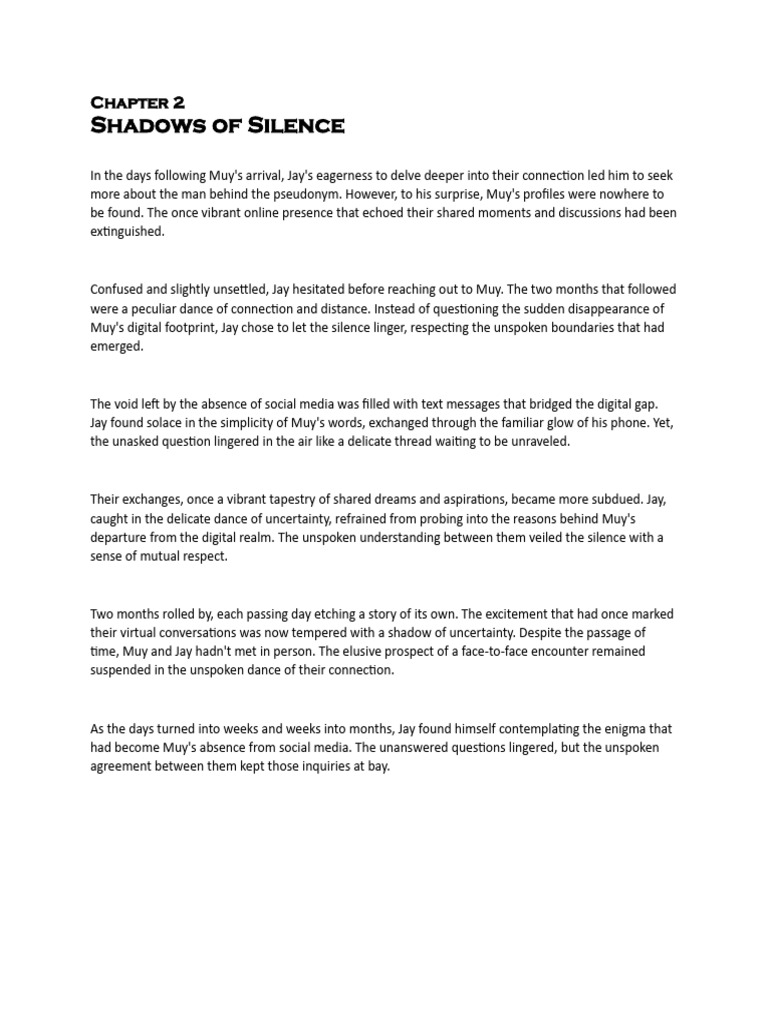 Chapter 2 - Shadows of Silence | PDF