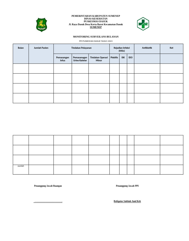 Monitoring Surveilans Bulanan | PDF