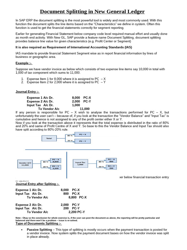 Document Splitting | PDF | Debits And Credits | Accounting