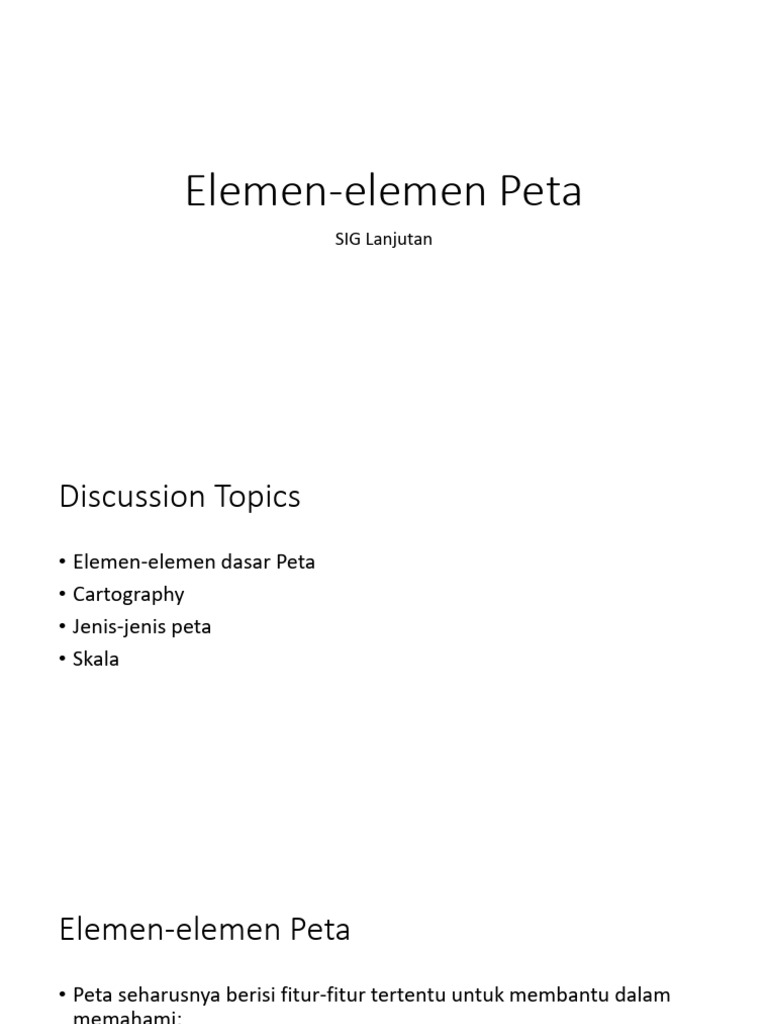 Peta Dan Unsur-Unsur Peta | PDF