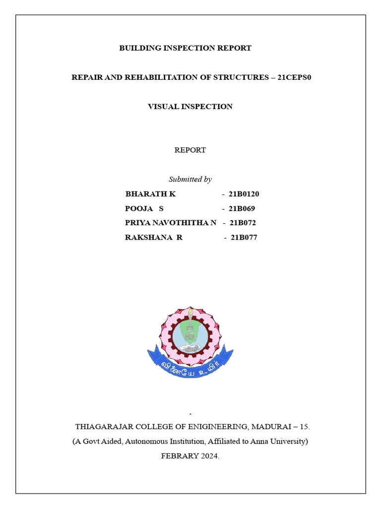 Report - Repair and Rehabitation of Structure 18ceps0 | PDF | Corrosion ...