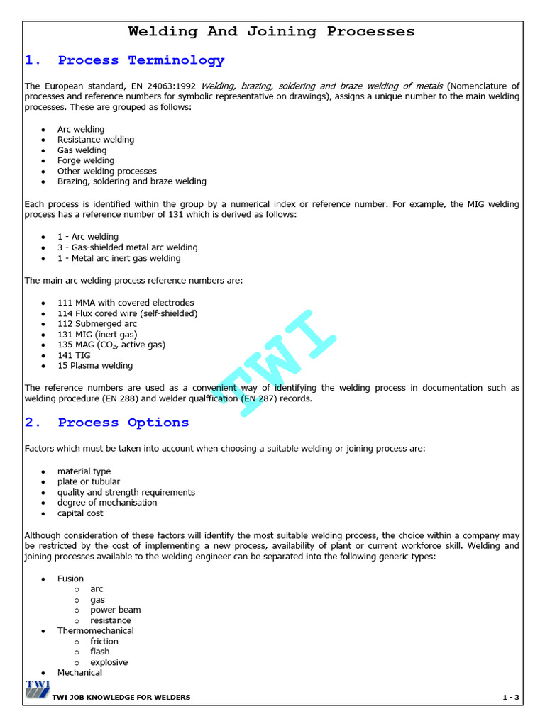 Welding Process Terminology Guide | PDF | Welding | Construction