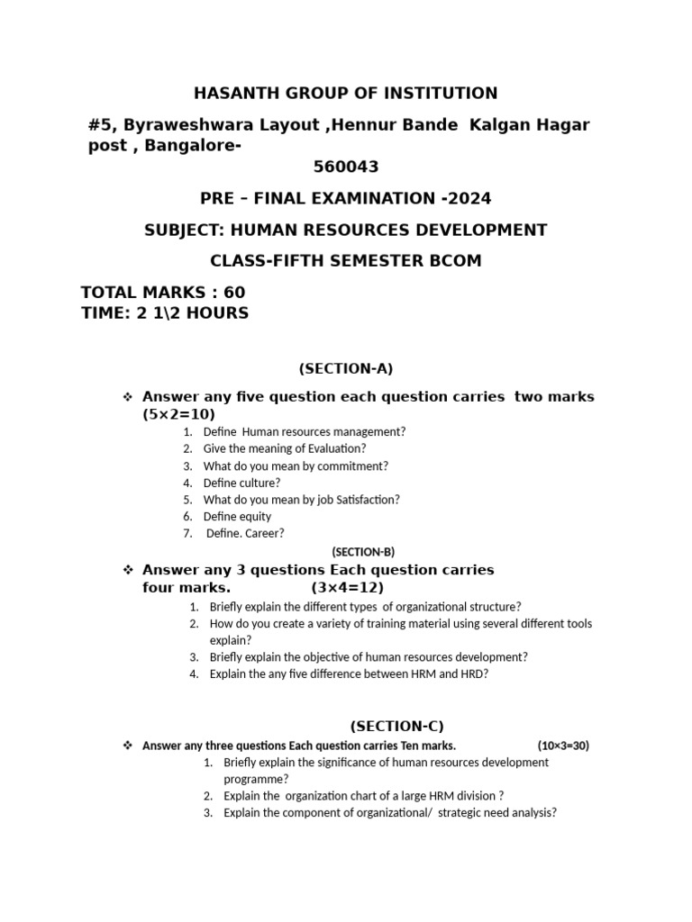 Human Resource Development | PDF