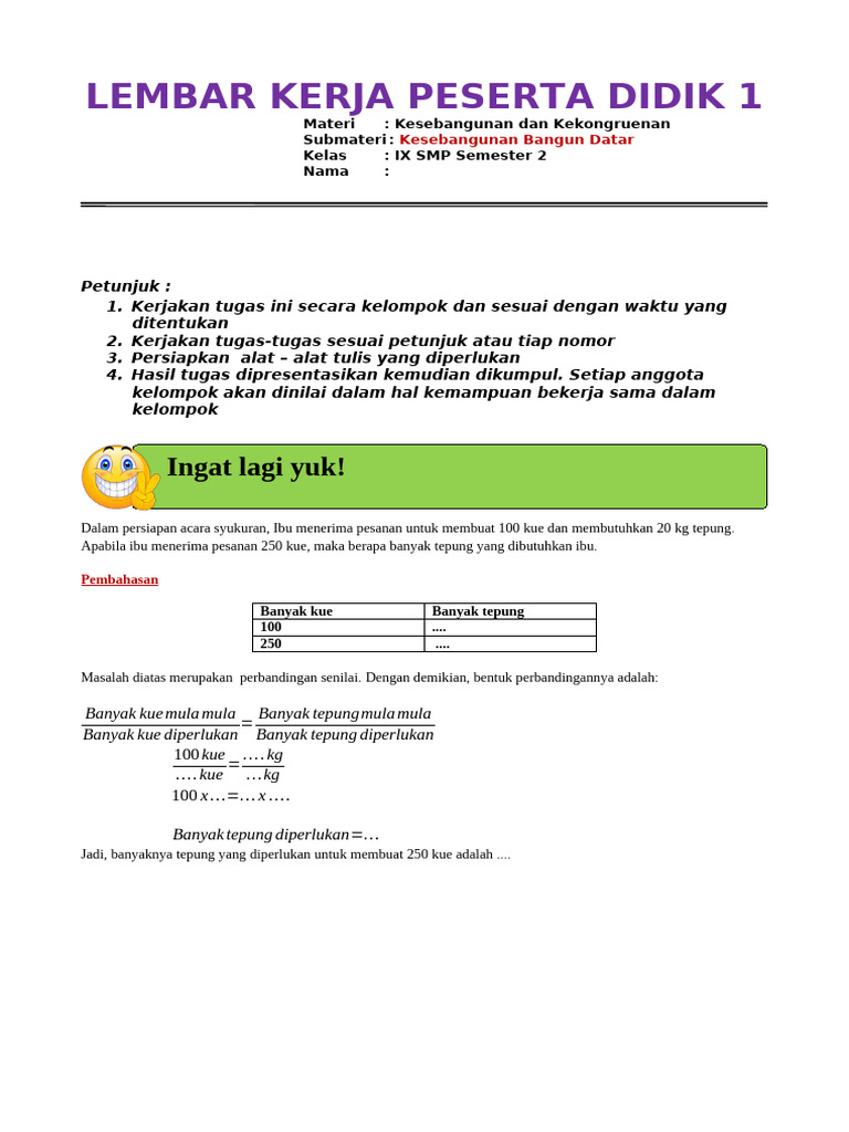FORM 10 - LKPD KESEBANGUNAN 1 | PDF