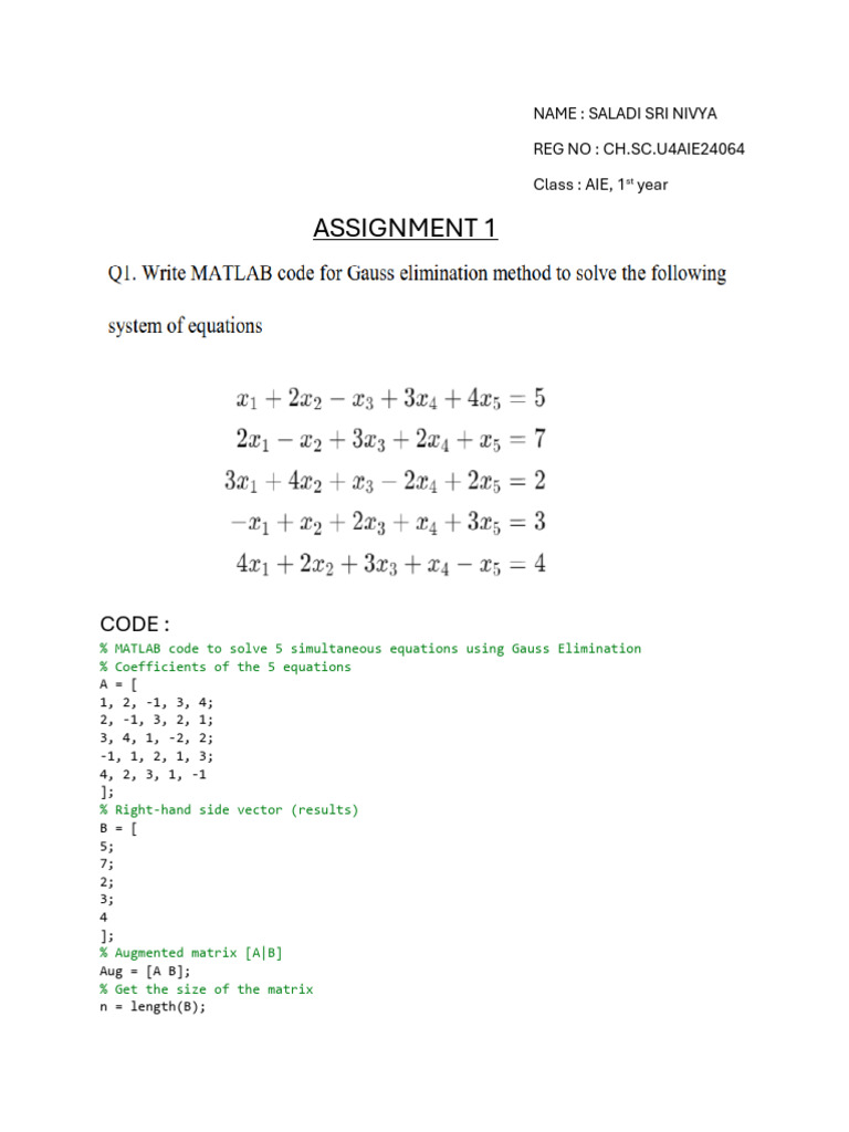 22 Mat 110 Assignment Nivya | PDF | Operator Theory | Functions And Mappings