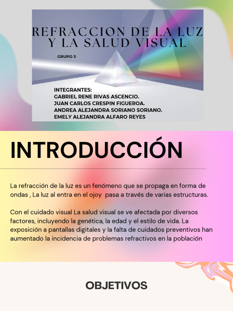 Refraccion de La Luzxuv | PDF | Ojo humano | Ligero