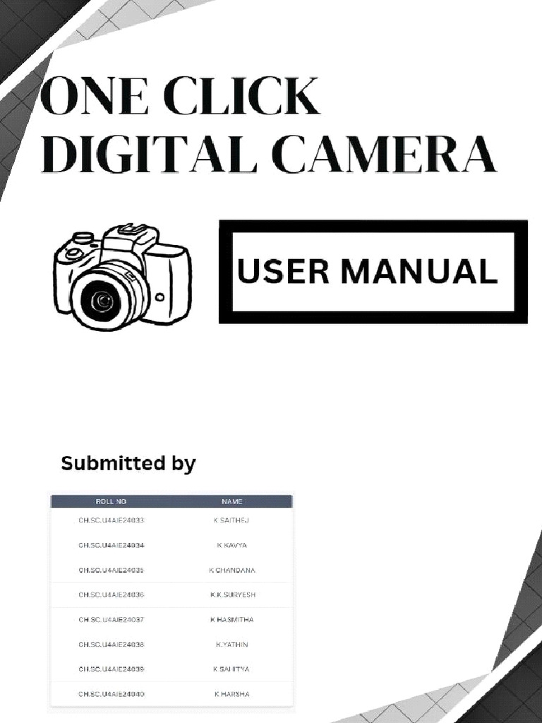 One Click Digital Camera | PDF | Camera | Camera Lens