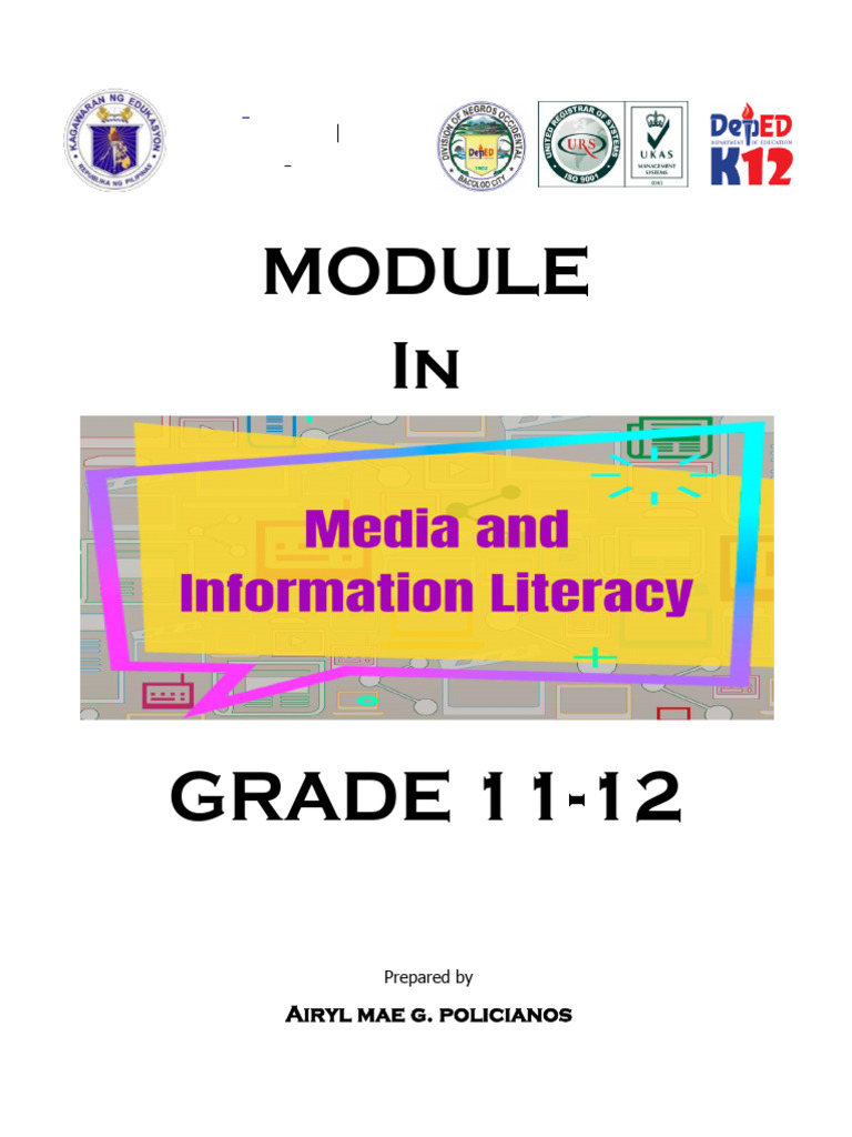 SHS - MELC Module - Media and Information Literacy - Q1 Wk2 - Identify The Similarities and ...