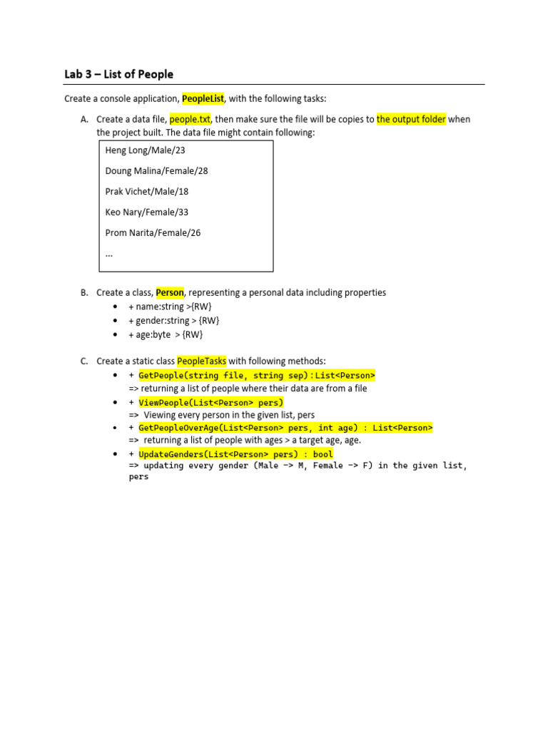 W3P-PeopleList | PDF