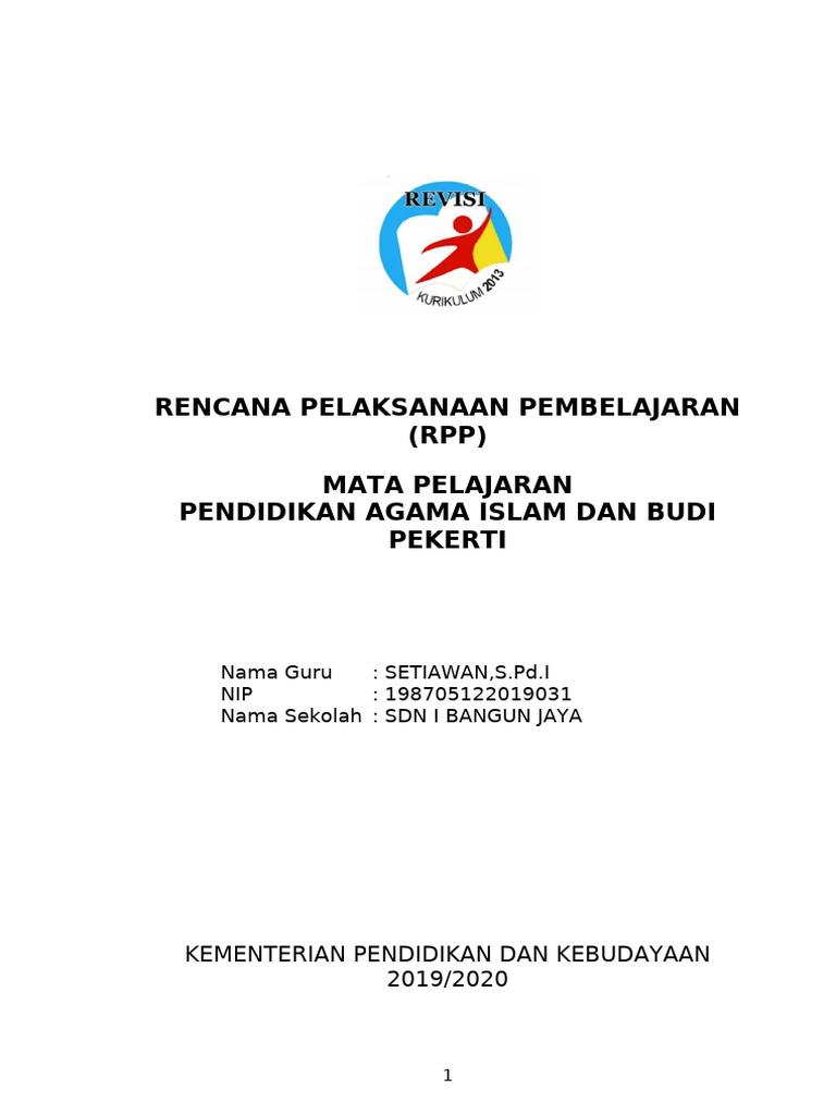 RPP K13 Pai Kelas 2 | PDF