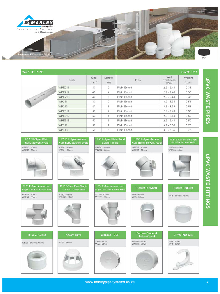 uPVC Waste Brochure - Web | PDF